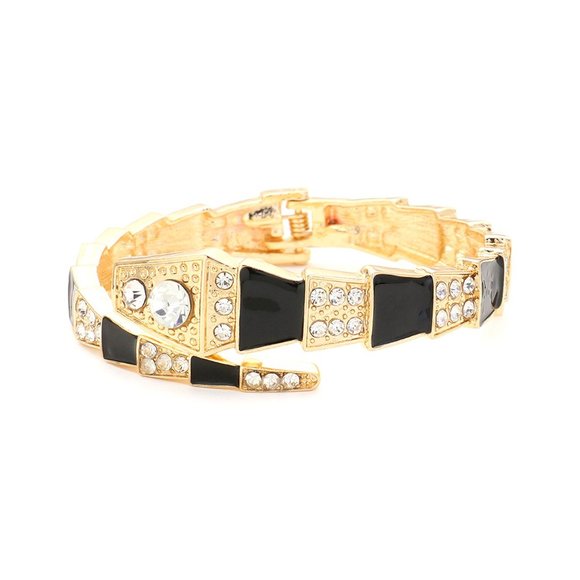 Jewelry | Tigerstars Glittering Gold Embellished Enamel Stone Snake ...